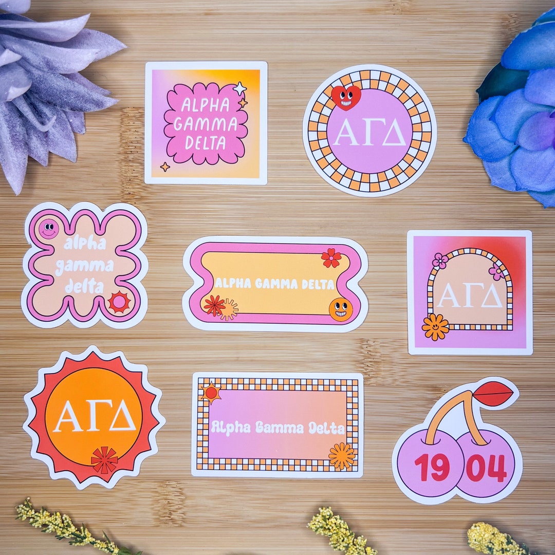Alpha Gamma Delta Sticker Pack Sorority Stickers Alpha Gamma - Etsy