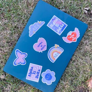 Alpha Phi Sticker Pack, Sorority Stickers, Alpha Phi Flag, Alpha Phi ...