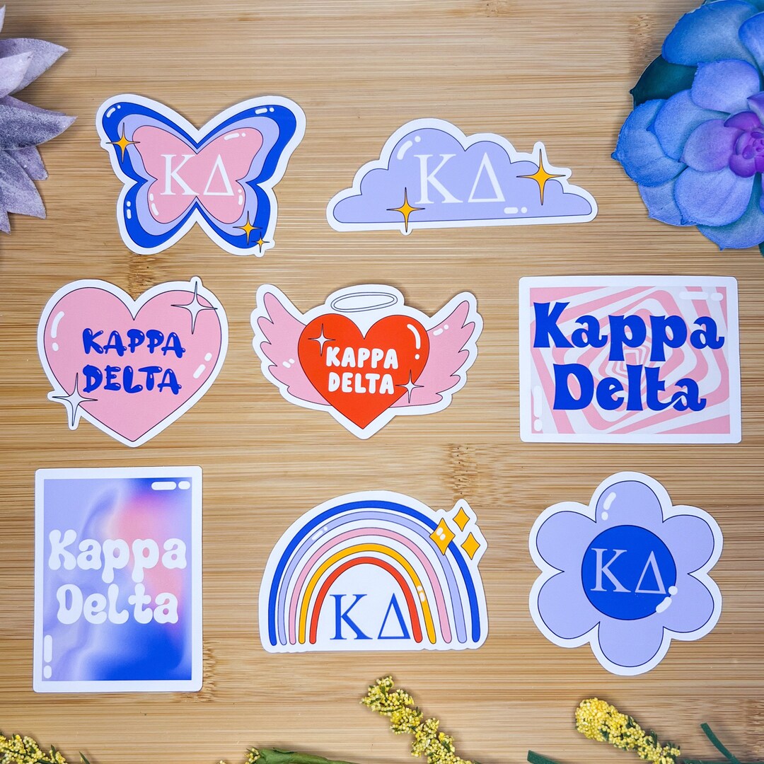 Kappa Delta Sticker Pack, Kappa Delta Decal, Kappa Delta Flag, Kappa ...