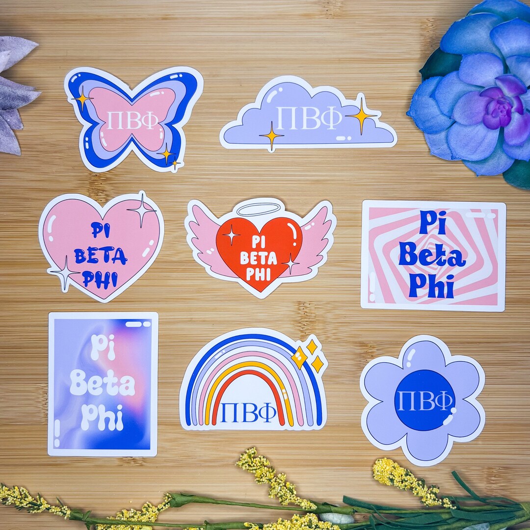 Pi Beta Phi Sticker Pack, Pi Phi Sticker Pack, Pi Beta Phi Gifts, Pi ...
