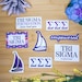 Tri Sigma Sticker Pack, Sigma Sigma Sigma Sticker Pack, Sorority ...