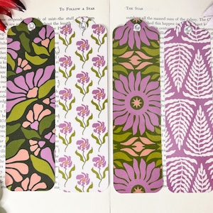 Boho Bookmarks Set of 4, Cute Bookmark, Book Accessories, Trendy ...