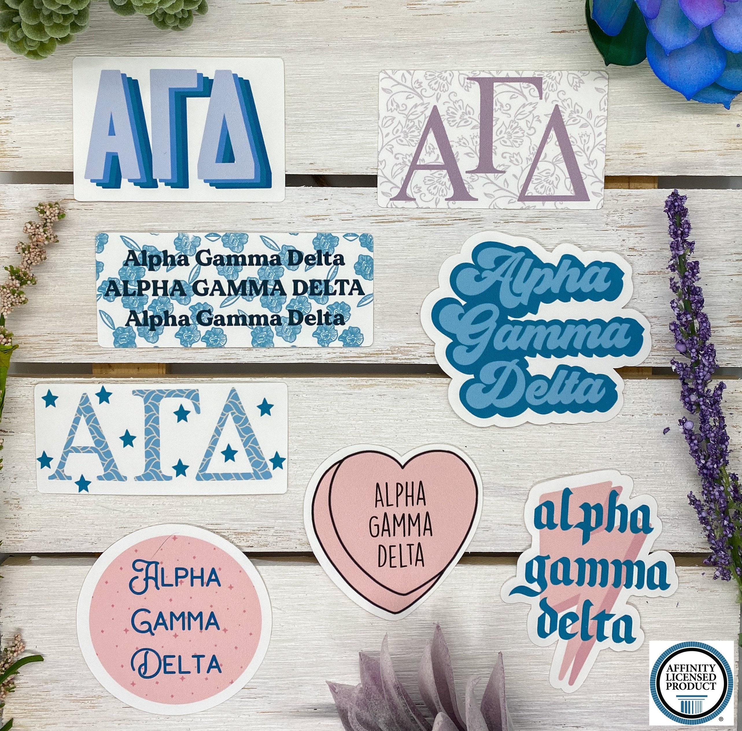 Alpha Gamma Delta Sticker Pack Sorority Stickers Alpha Gamma | Etsy