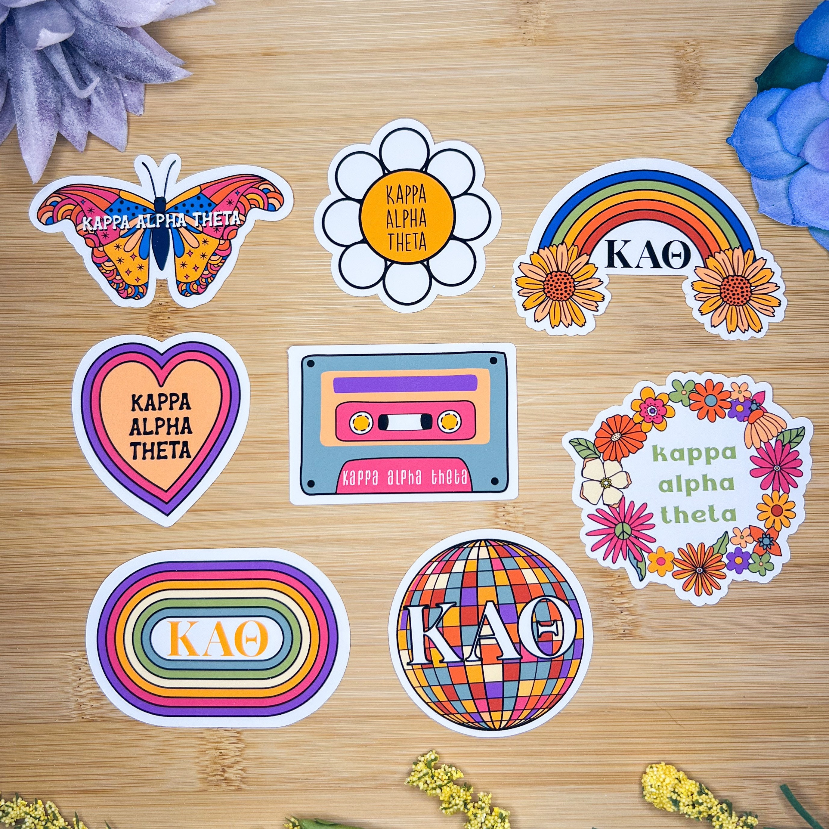 Kappa Alpha Theta Sticker Pack Sorority Stickers Kappa Alpha - Etsy