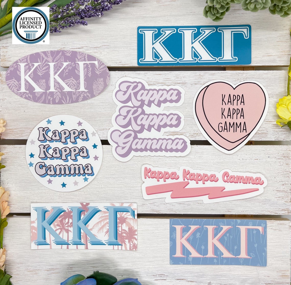 Kappa Kappa Gamma Sticker Pack Kappa Kappa Gamma Decal Kappa | Etsy