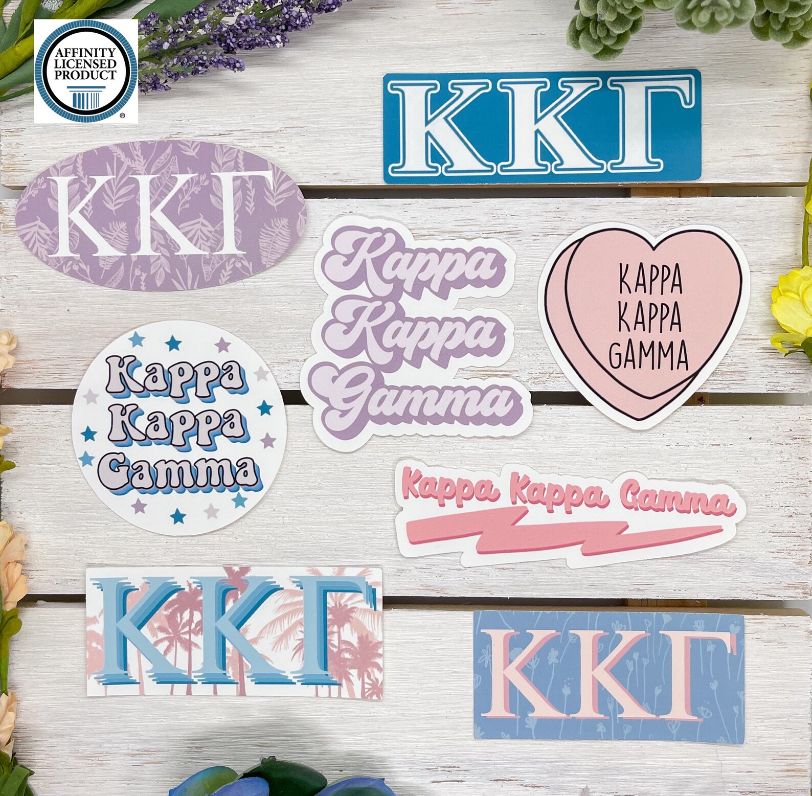 Kappa Kappa Gamma Sticker Pack Kappa Kappa Gamma Decal Kappa | Etsy