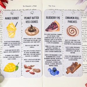 Baking Bookmarks Set of 4, Baking Recipes, Cookbook Bookmarks, Recipe ...