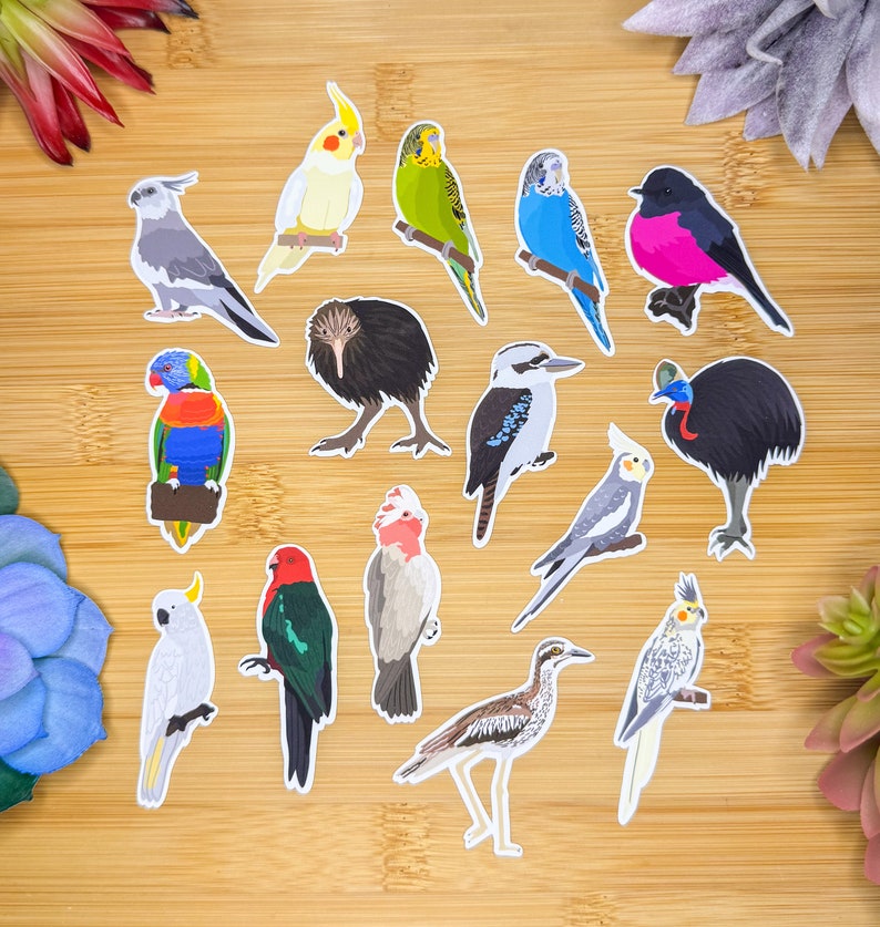 Australian Birds Sticker Pack, Mini Bird Sticker Pack, Bird Journal ...
