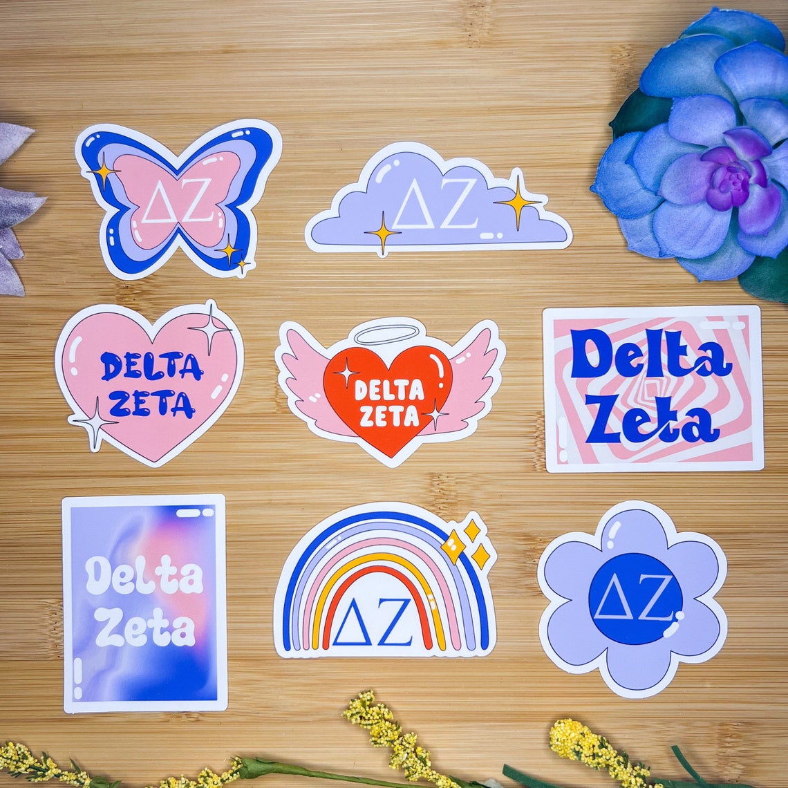 Delta Zeta Sticker Pack Delta Zeta Stickers Delta Zeta - Etsy
