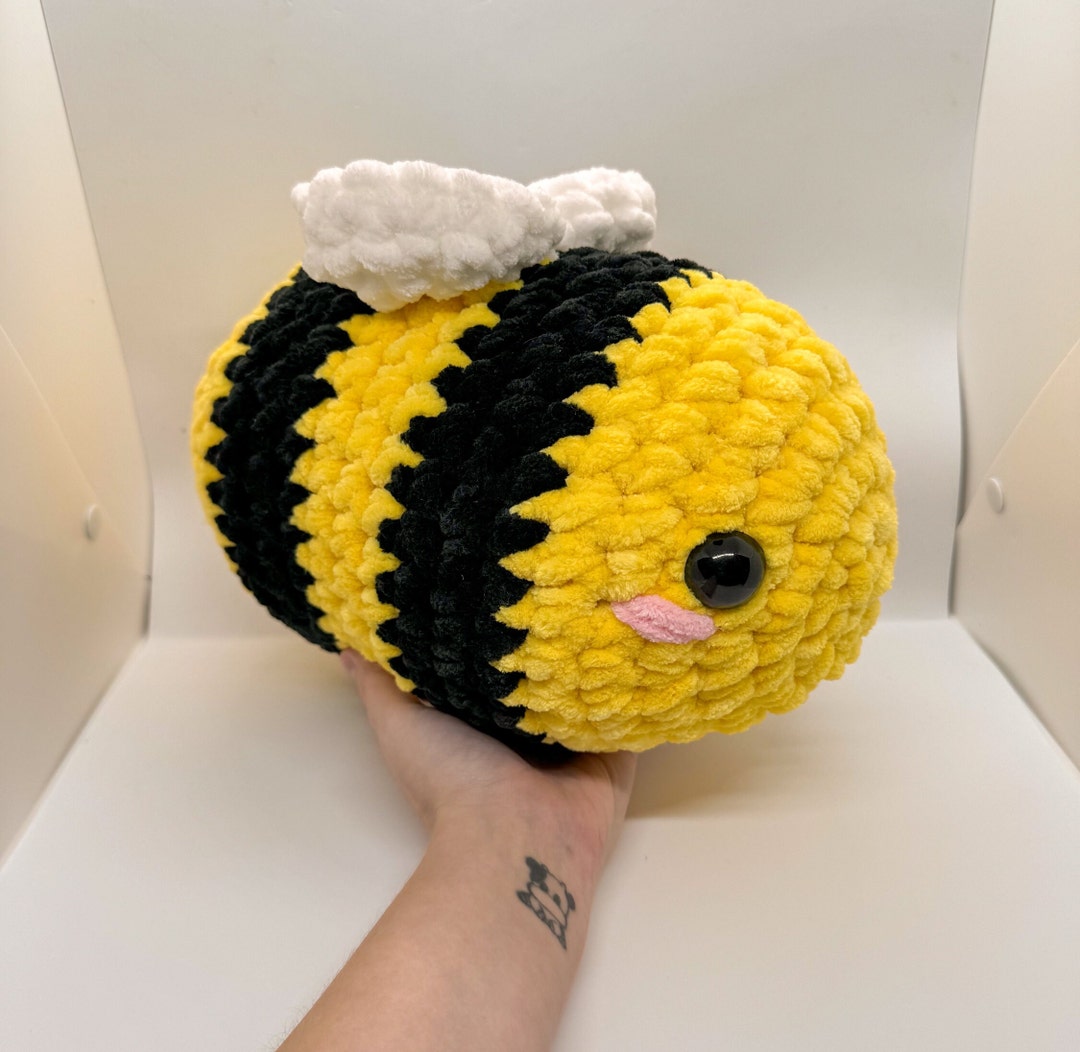 Jumbo Bee Crocheted Plushy, Crocheted Plush, Crocheted Animal, Crochet ...