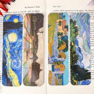 Van Gogh Bookmarks Set of 4, Van Gogh Art, Bookmarks, Bookish Gift ...
