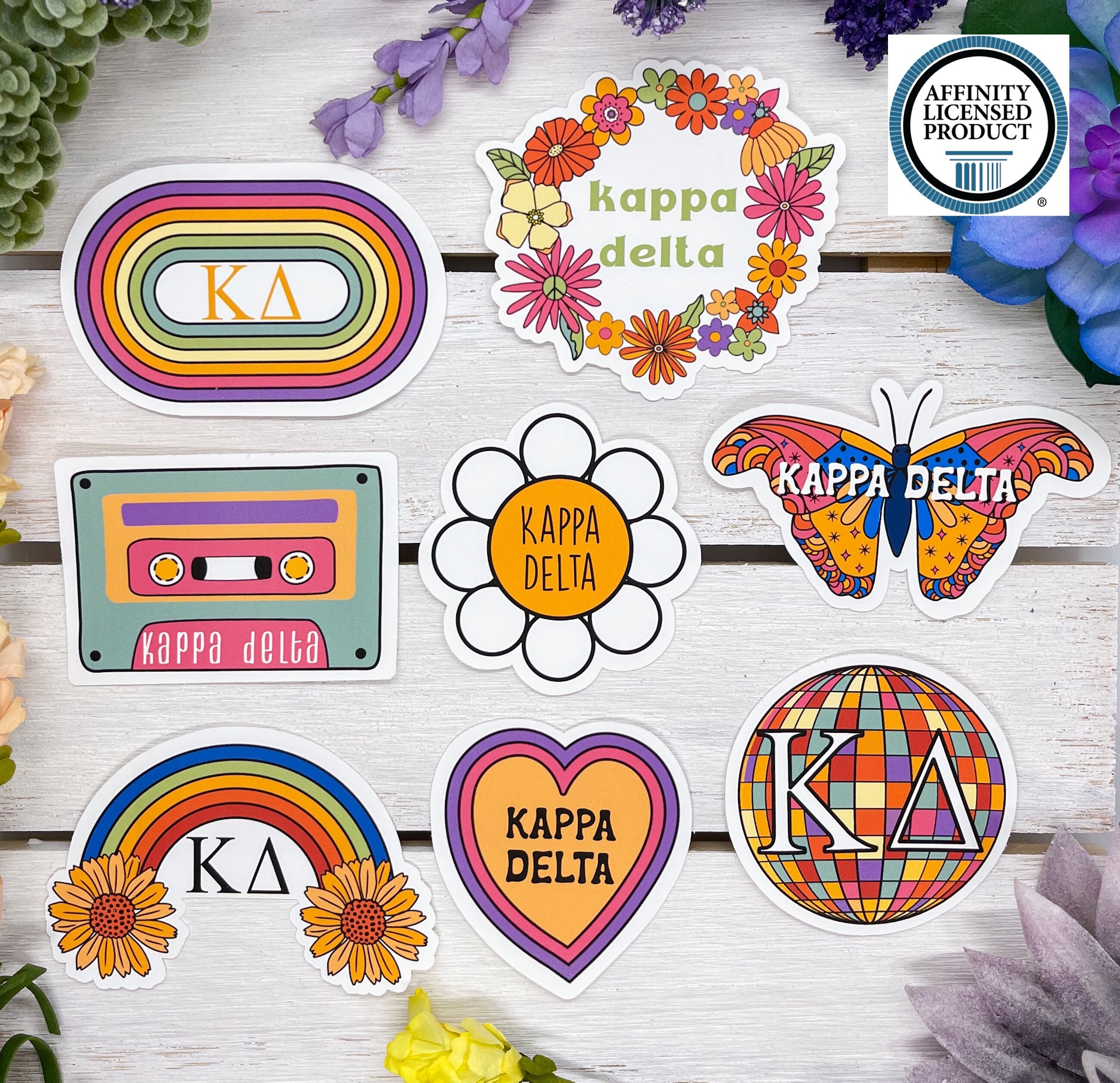 Kappa Delta Sticker Pack Sorority Stickers Kappa Delta Flag - Etsy