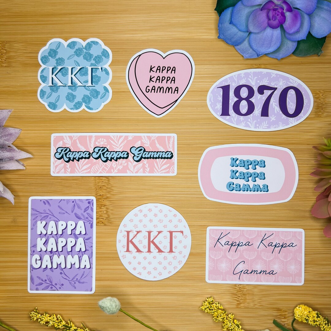 Kappa Kappa Gamma Sticker Pack, Kappa Kappa Gamma Decal, Kappa Gamma ...