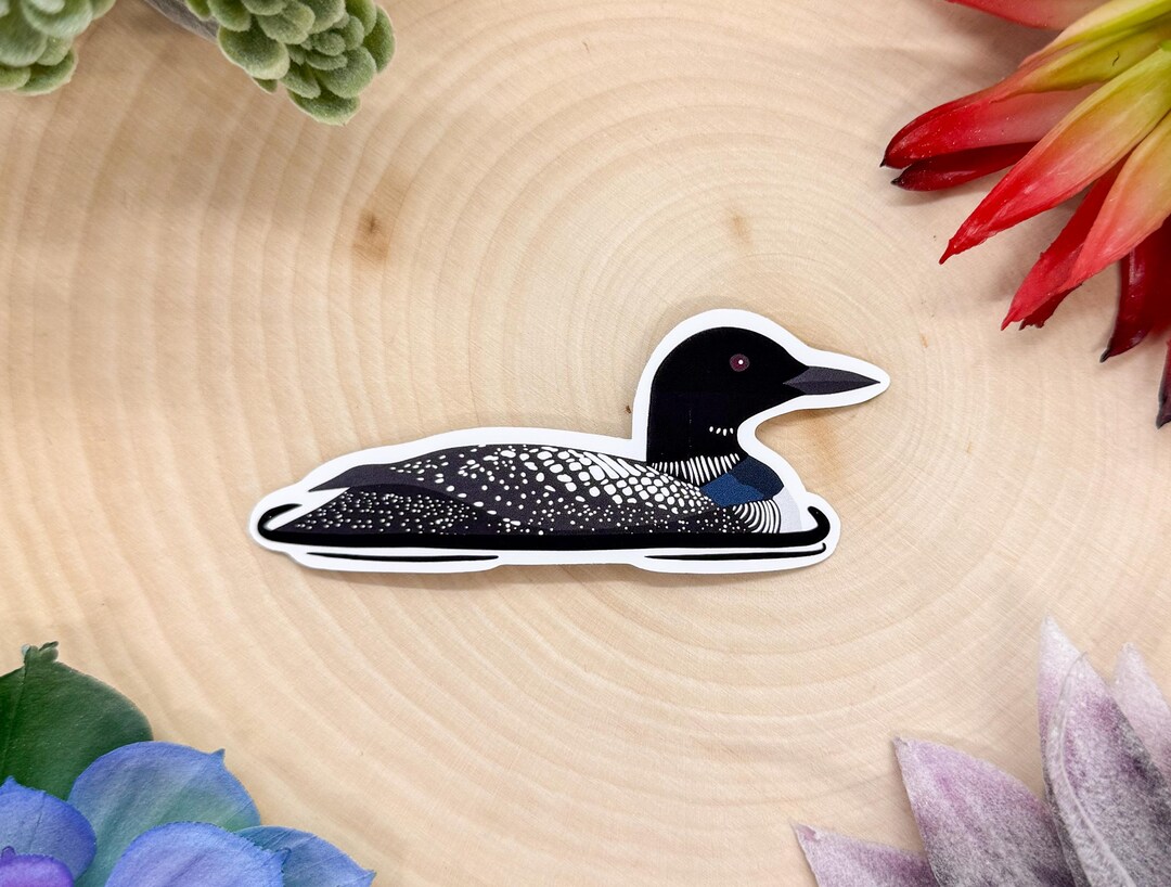 Loon Sticker, Bird Sticker, Birdwatching Sticker, Birding Sticker, Loon ...
