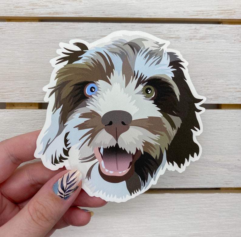 Custom Pet Sticker Personalized Pet Sticker Pet Portrait | Etsy