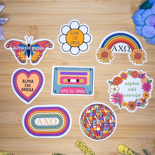 Alpha Chi Omega Sticker Pack Sorority Stickers Alpha Chi - Etsy