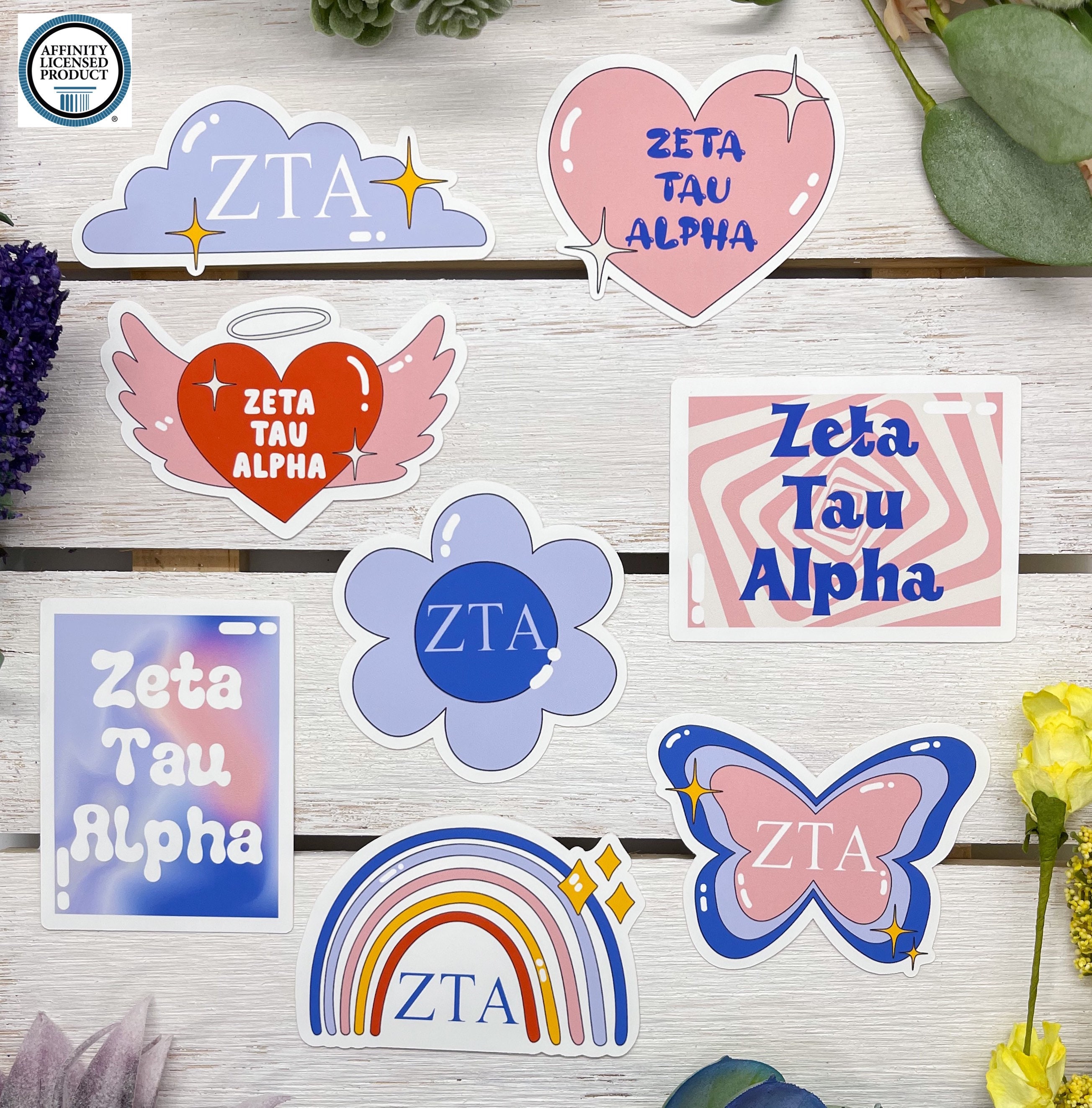 Zeta Tau Alpha Sticker Pack Zeta Tau Alpha Decals Zeta Tau - Etsy