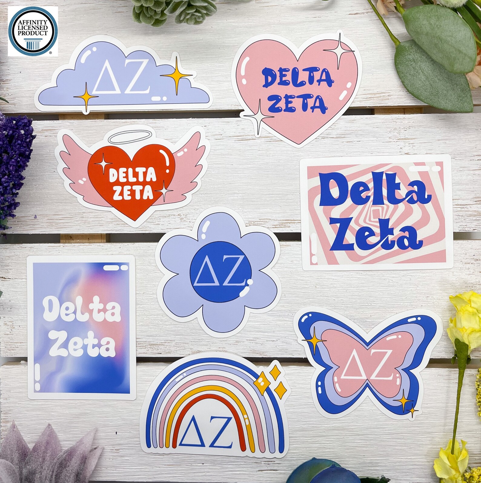 Delta Zeta Sticker Pack Delta Zeta Stickers Delta Zeta | Etsy