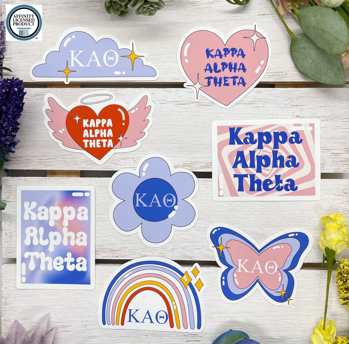 Kappa Alpha Theta Sticker Pack Sorority Stickers Kappa Alpha - Etsy