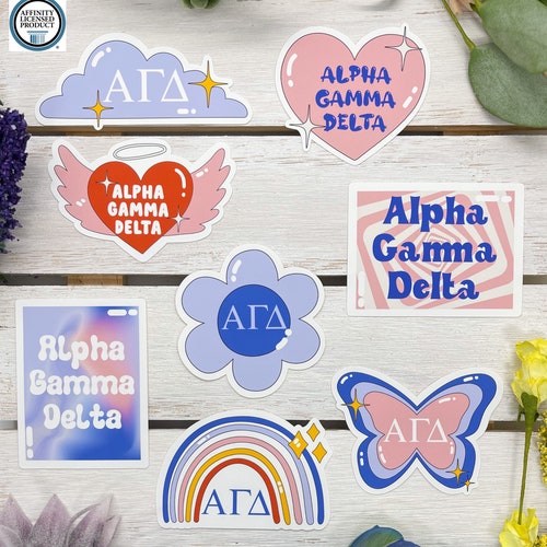 Alpha Gamma Delta Sticker Pack Sorority Stickers Alpha Gamma - Etsy