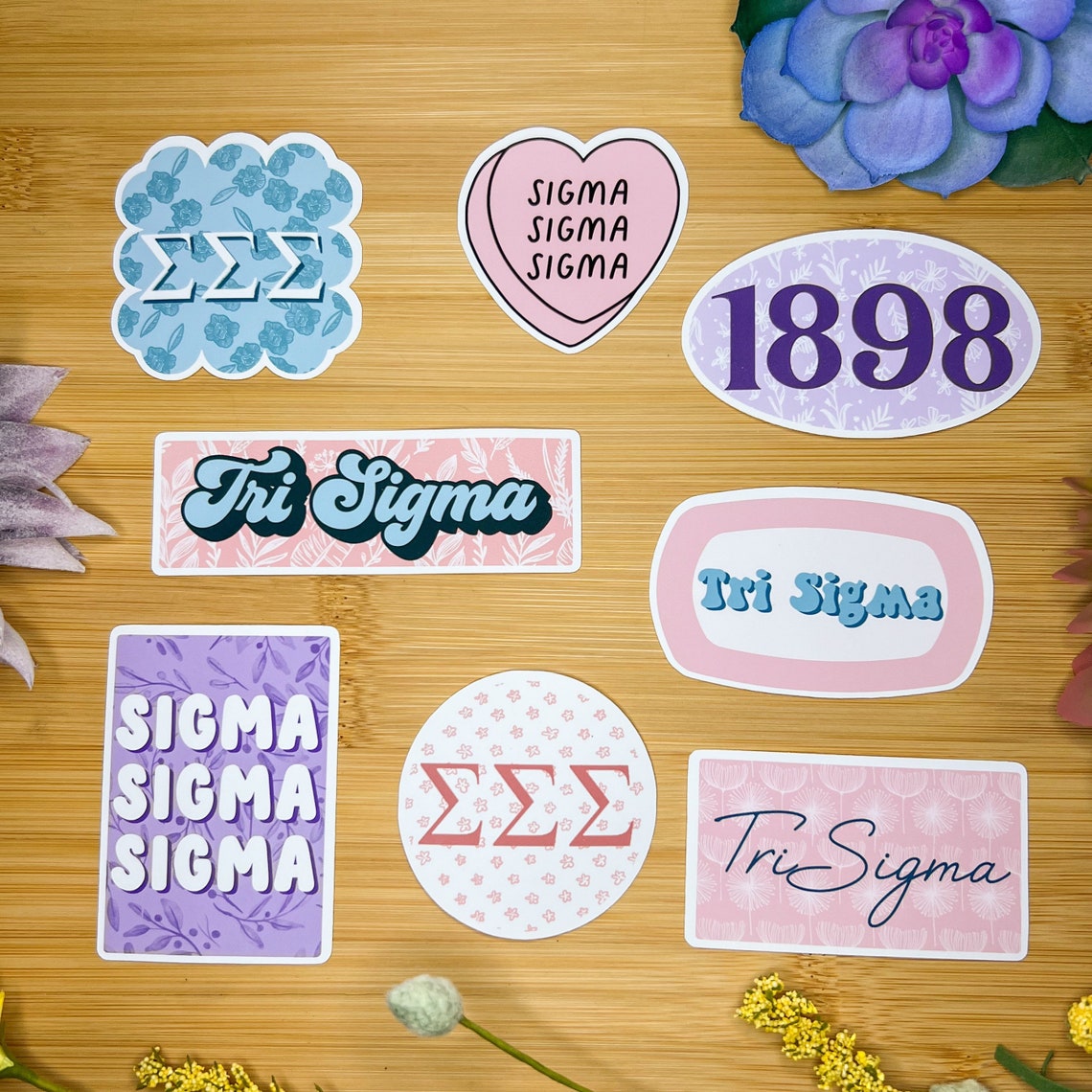 Tri Sigma Sticker Pack Sigma Sigma Sigma Sticker Pack - Etsy