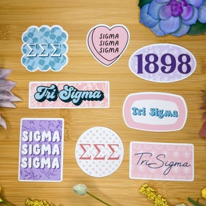 Tri Sigma Sticker Pack, Sigma Sigma Sigma Sticker Pack, Sorority ...