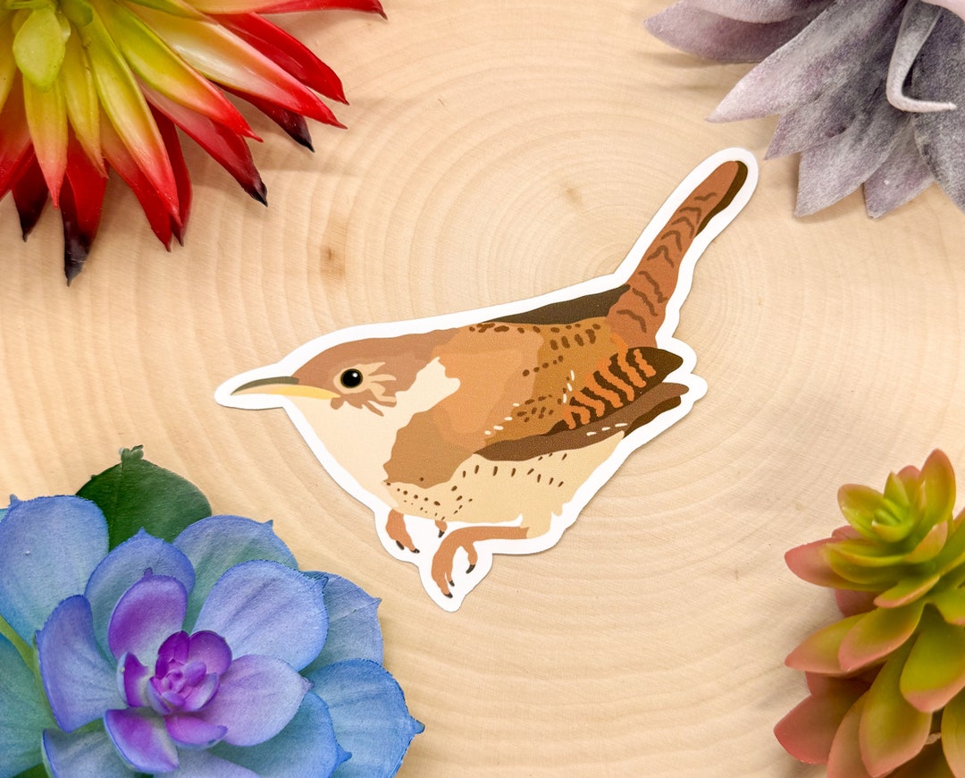 House Wren Sticker, House Wren Decal, House Wren Gift, House Wren Decor ...