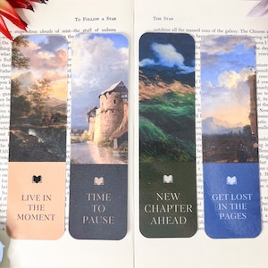 Minimalist Bookmarks Set of 4, Mens Bookmark, Masculine Bookmark ...