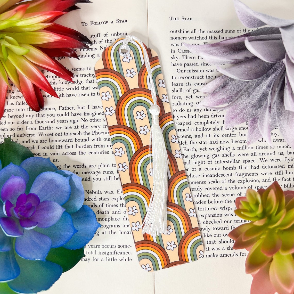 Retro Groovy Bookmarks Set of 4 Bookmarks Vintage Bookmark - Etsy