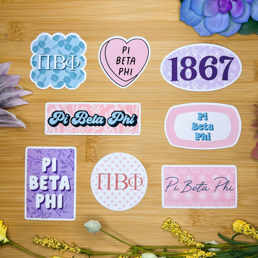 Pi Beta Phi Sticker Pack, Pi Phi Sticker Pack, Pi Beta Phi Gifts, Pi ...