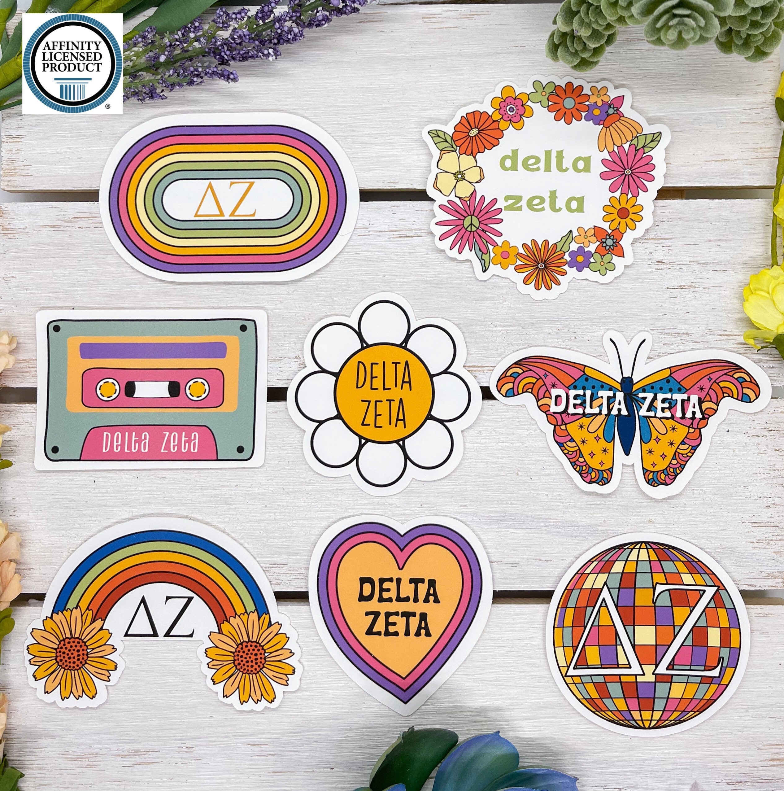 Delta Zeta Sticker Pack Delta Zeta Stickers Delta Zeta - Etsy