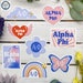 Alpha Phi Sticker Pack Sorority Stickers Alpha Phi Flag - Etsy