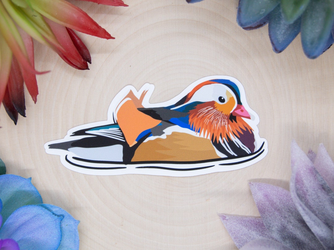 Mandarin Duck Sticker, Mandarin Duck Decal, Mandarin Duck Gift ...