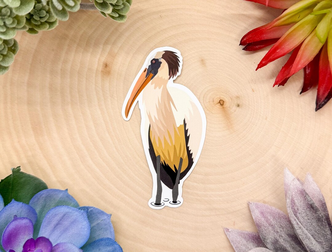 Wood Stork Sticker, Bird Sticker, Birdwatching Sticker, Birding Sticker ...