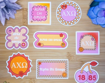 Chi Omega Sticker Pack, Sorority Stickers, Chi Omega Flag, Chi Omega ...