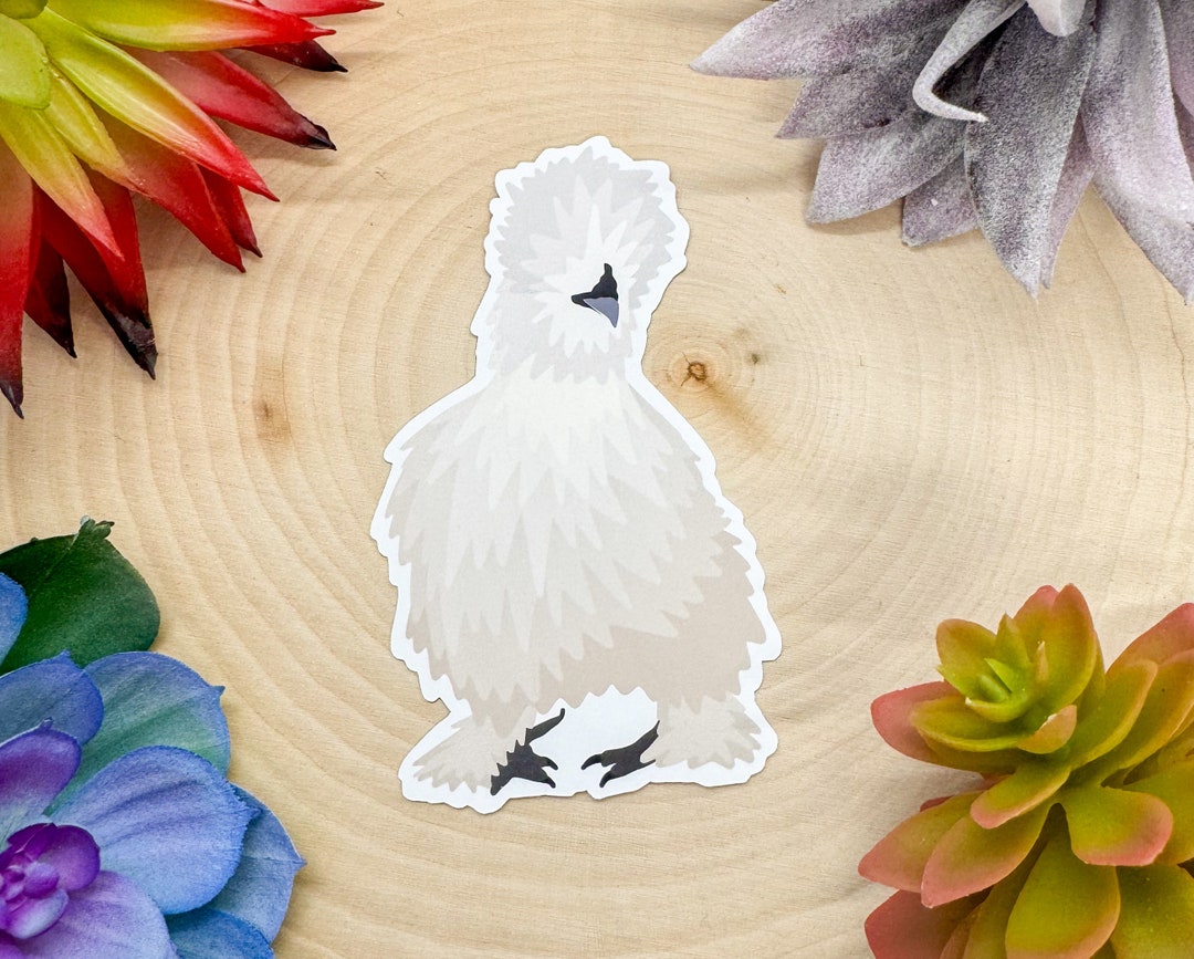Silkie Chicken Sticker, Silkie Chicken Decal, Silkie Gift, Chicken ...