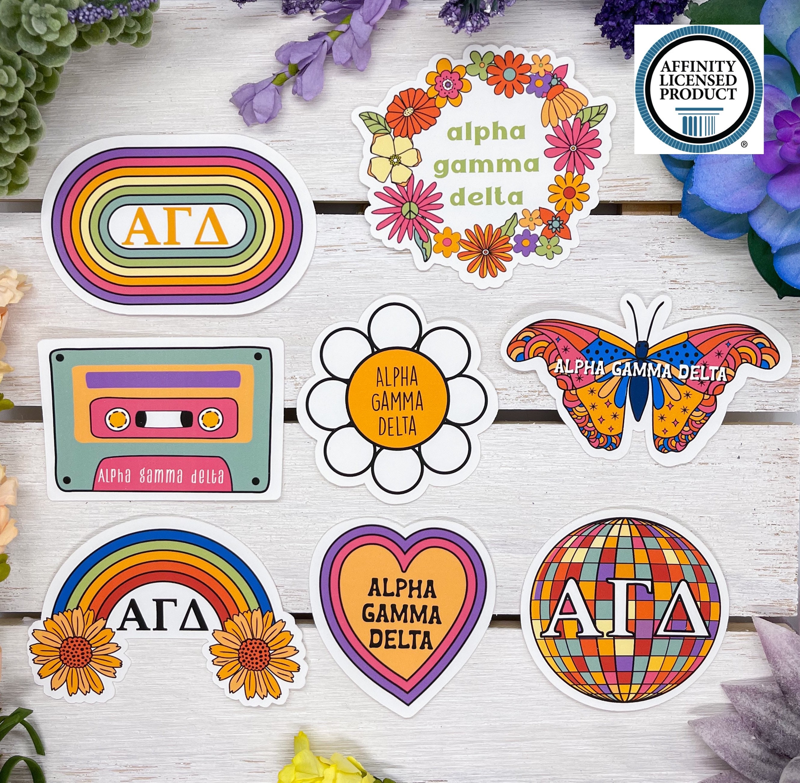 Alpha Gamma Delta Sticker Pack Sorority Stickers Alpha Gamma - Etsy