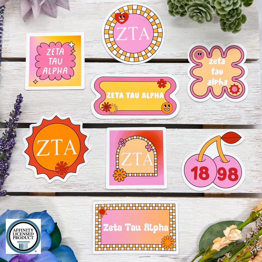 Zeta Tau Alpha Sticker Pack Zeta Tau Alpha Decals Zeta Tau - Etsy