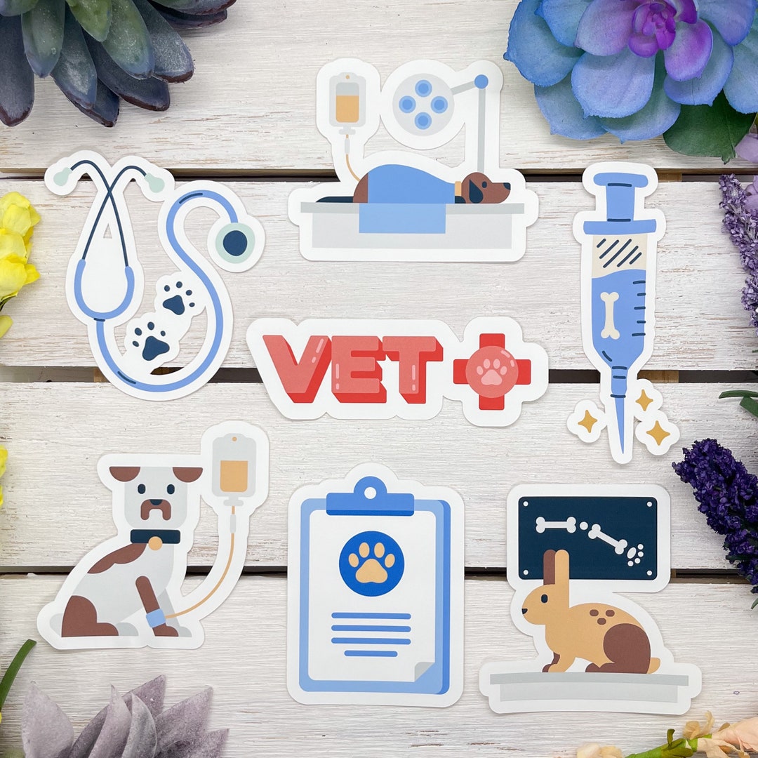 Veterinarian Sticker Pack Veterinarian Decal Vet Stickers - Etsy