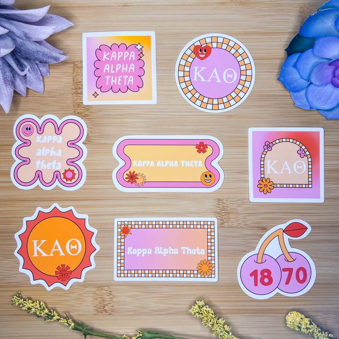 Kappa Alpha Theta Sticker Pack, Sorority Stickers, Kappa Alpha Theta ...