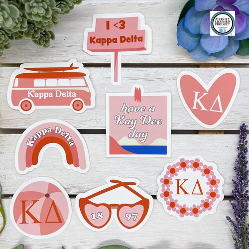 Kappa Delta Sticker Pack Sorority Stickers Kappa Delta Flag - Etsy