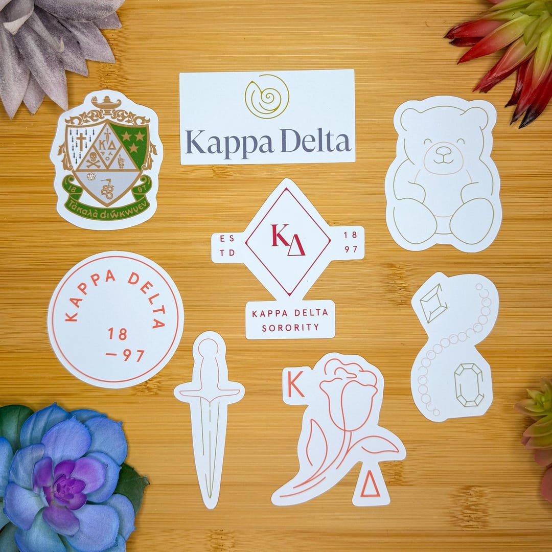 Kappa Delta Sticker Pack, Kappa Delta Decal, Kappa Delta Flag, Kappa ...