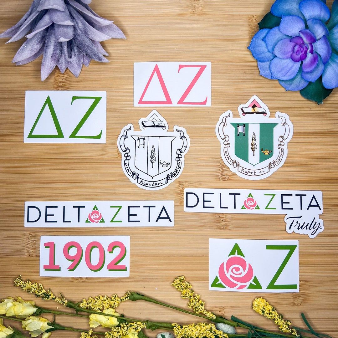 Delta Zeta Sticker Pack, Delta Zeta Stickers, Delta Zeta Decal, Delta ...