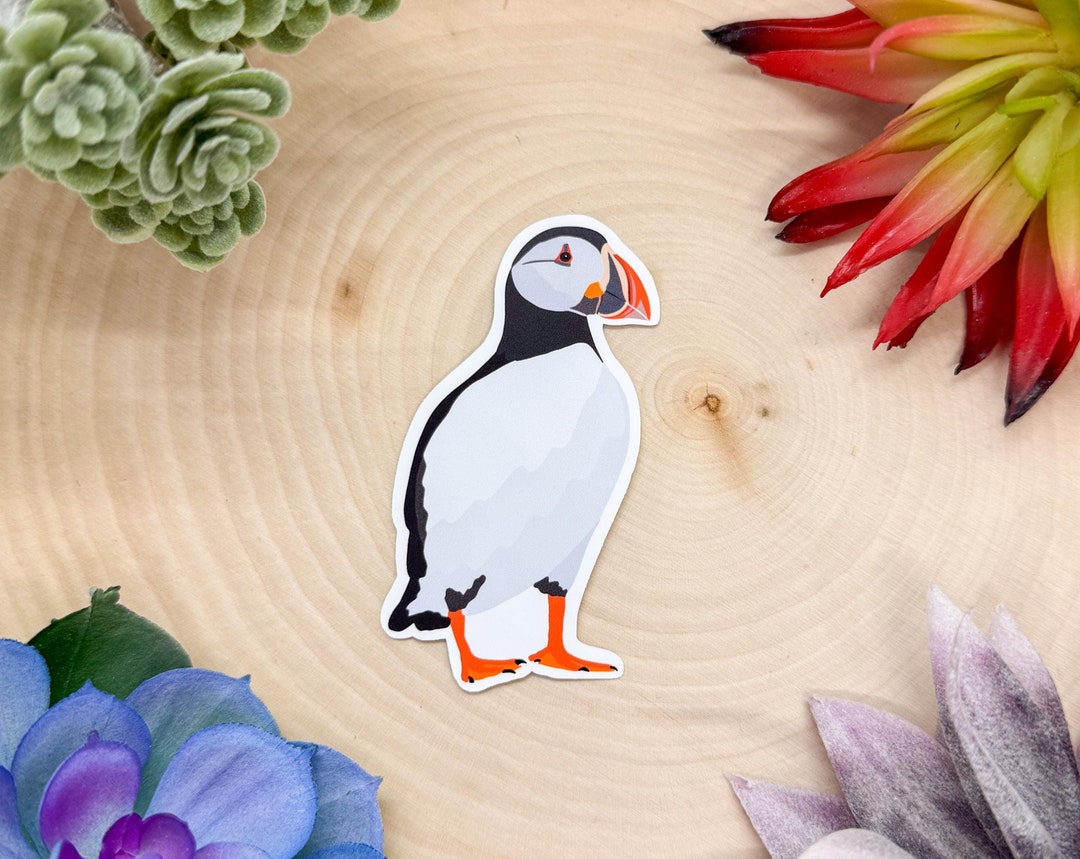 Atlantic Puffin Sticker, Bird Sticker, Birdwatching Sticker, Birding ...