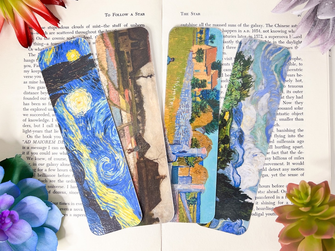 Van Gogh Bookmarks Set of 4, Van Gogh Art, Bookmarks, Bookish Gift ...