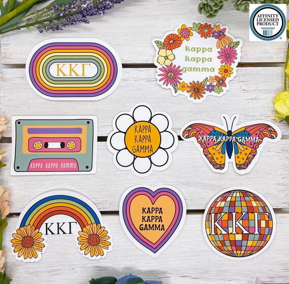 Kappa Kappa Gamma Sticker Pack Kappa Kappa Gamma Decal Kappa - Etsy