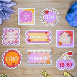 Pi Beta Phi Sticker Pack, Pi Phi Sticker Pack, Pi Beta Phi Gifts, Pi ...