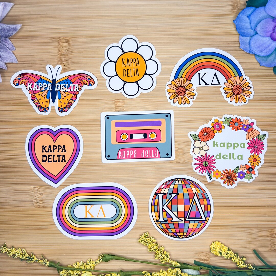 Kappa Delta Sticker Pack, Sorority Stickers, Kappa Delta Flag, Kappa ...