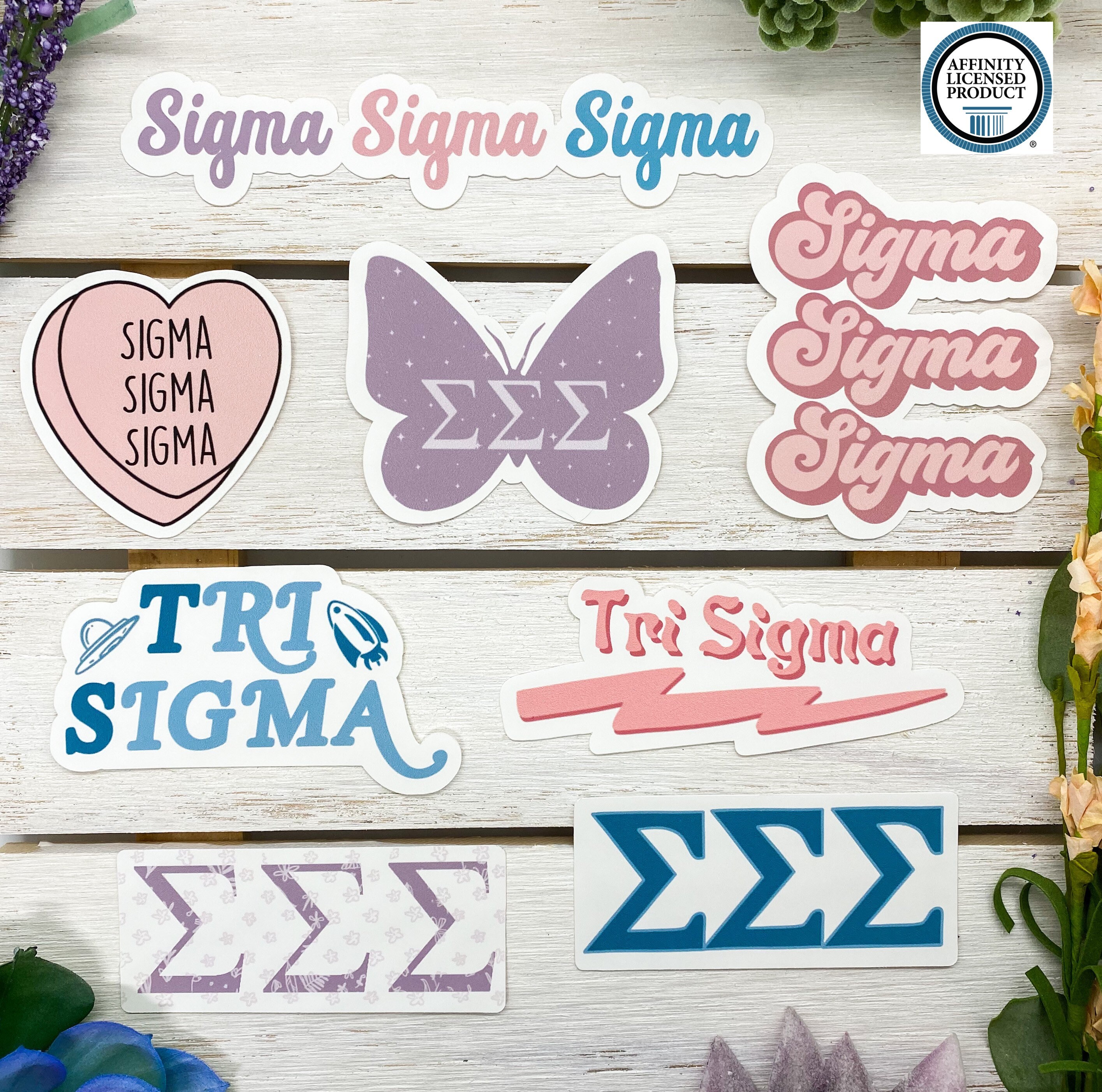 Tri Sigma Sticker Pack Sigma Sigma Sigma Sticker Pack - Etsy