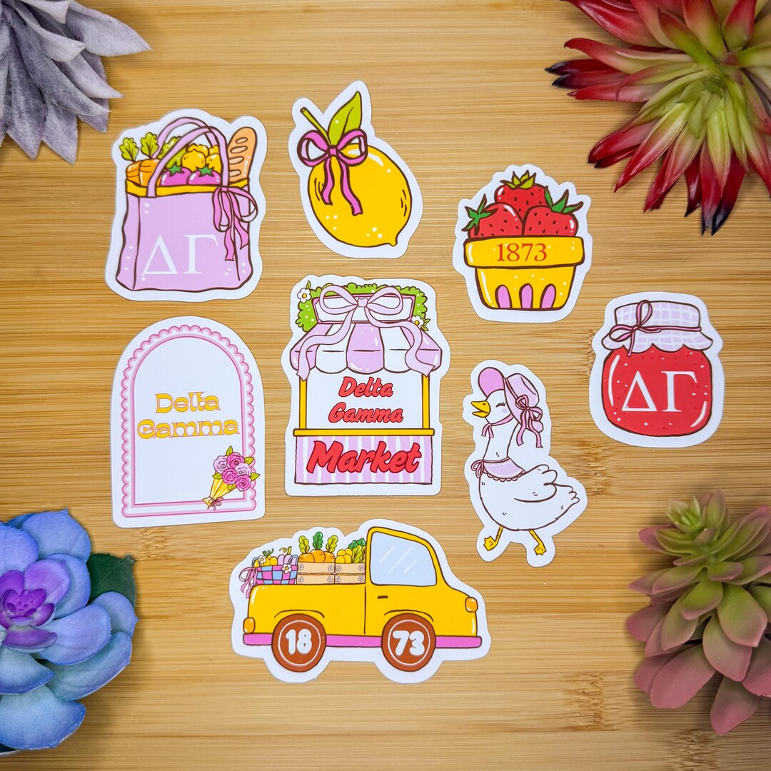 Delta Gamma Sticker Pack, Sorority Stickers, Delta Gamma Flag, Delta ...